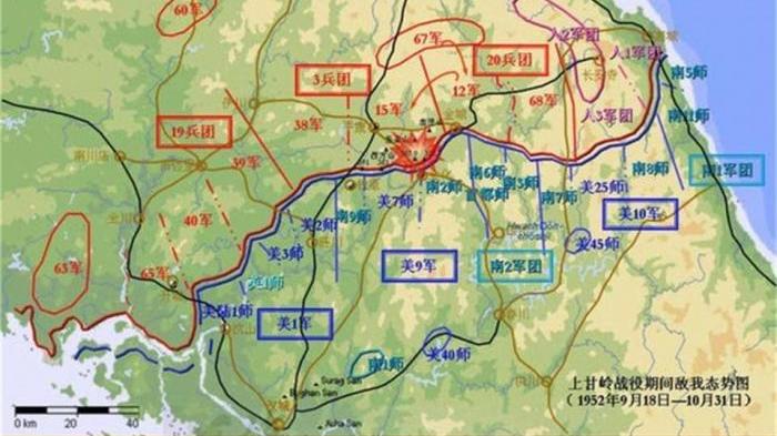 上甘岭战役地图上甘岭作图上甘岭的阵大山谷图库